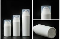 China Acrylic White Serum Matte PP Silver Airless Pump Bottle 30ml 50ml for sale