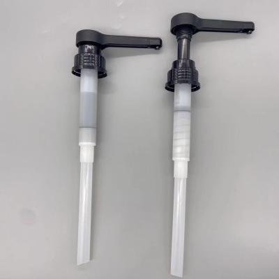 China UK30 43-410 PP/PE 20ML Plastic syrup pump dispenser black&white pump honey sauce milk salad dressing for sale