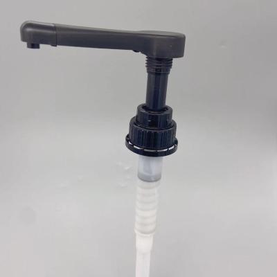 China PP PE 20ml Plastic Syrup Pump Black White Dispenser Pump Milk Honey Salad Dressing for sale