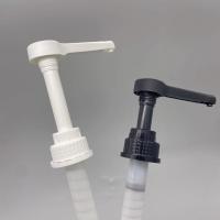 China PP PE 20ml Plastic Syrup Pump Black White Dispenser Pump Milk Honey Salad Dressing for sale