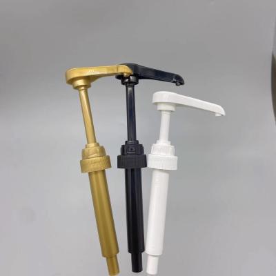China 28 400 5ml Plastic Dispenser Pump Milk Honey Fruit Juice Pump Black White Golden for sale