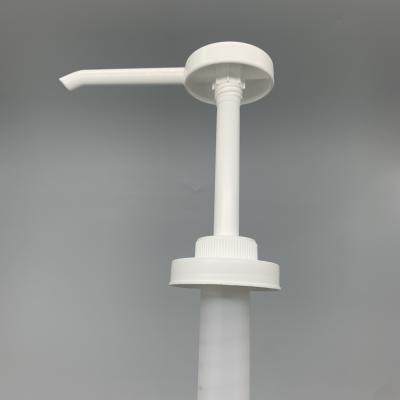 China 53 400 Syrup Dispenser Pump 10ml To 30ml Plastic Syrup Pump for sale