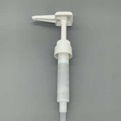 China 38 410 White Plastic High Dose Food Pump For Syrup Blending Coffee Partners for sale