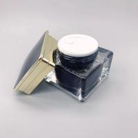 China 50g Square PP Plastic Jars Cream Pot Electroplating sandblasting printing for sale