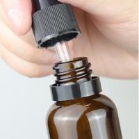 China Black Anti Theft Burette 18 410 Plastic Bottle Dropper For Fine Oil for sale