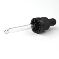 China Black Anti Theft Burette 18 410 Plastic Bottle Dropper For Fine Oil for sale