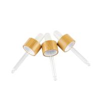 China Essence Oil Bottle Cosmetics Bottle Bamboo Dropper Tops 0.25ml 0.5ml for sale