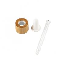 China Essence Oil Bottle Cosmetics Bottle Bamboo Dropper Tops 0.25ml 0.5ml for sale