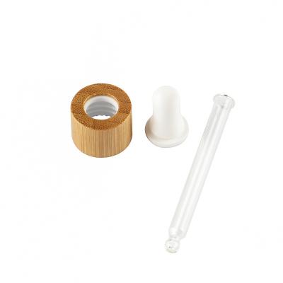 China Essence Oil Bottle Cosmetics Bottle Bamboo Dropper Tops 0.25ml 0.5ml for sale