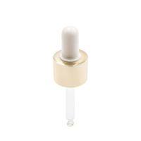 China Anodized Gold Center Ring Plastic Bottle Dropper White Rubber Nipple Burette for sale