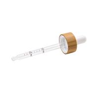 China Bamboo Wood Burette With Rubber Tip Graduated Straw Burette for sale