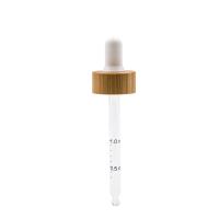 China Bamboo Wood Burette With Rubber Tip Graduated Straw Burette for sale