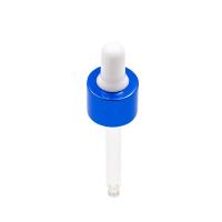 China Oil Bottle Glass Blue Plastic Bottle Dropper Anodized for sale