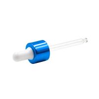 China Oil Bottle Glass Blue Plastic Bottle Dropper Anodized for sale