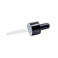 China Bright Black Center Ring Plastic Dropper Pipette Cap 18 410 Anodized for sale