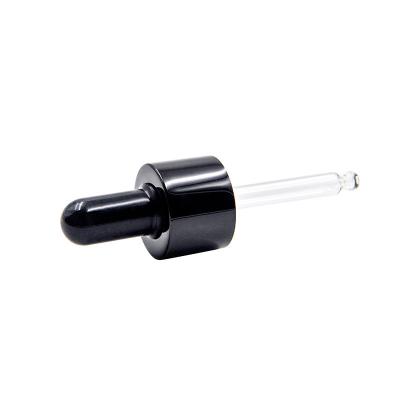 China Bright Black Center Ring Plastic Dropper Pipette Cap 18 410 Anodized for sale
