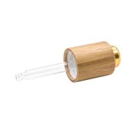 China 13 415 Natural Bamboo Wood Pressing Glass Dropper Oil Bottle Lid for sale