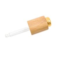 China 13 415 Natural Bamboo Wood Pressing Glass Dropper Oil Bottle Lid for sale