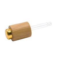 China 13 415 Natural Bamboo Wood Pressing Glass Dropper Oil Bottle Lid for sale