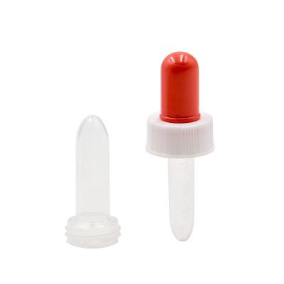 China 0.25ml Red Head Plastic Bottle Dropper Pipette Packaging for sale