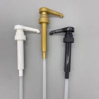 China 28 400 10cc PP PE Plastic Condiment Pump Long Nozzle Food Grade Ketchup Liquid for sale