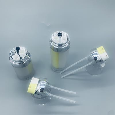China UK Plastic double-chamber airless pump bottle cosmetic for sale