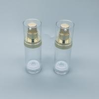 China Gold Transparent Plastic Cosmetic Airless Pump Bottles Vacuum Packaging 30ML for sale