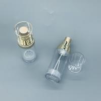 China Gold Transparent Plastic Cosmetic Airless Pump Bottles Vacuum Packaging 30ML for sale