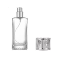 China 50ml Perfume Spray Pump Round Clear Glass Perfume Bottle for sale