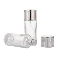 China 50ml Perfume Spray Pump Round Clear Glass Perfume Bottle for sale
