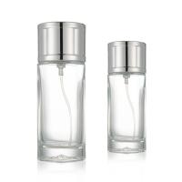 China 50ml Perfume Spray Pump Round Clear Glass Perfume Bottle for sale