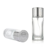 China 50ml Perfume Spray Pump Round Clear Glass Perfume Bottle for sale
