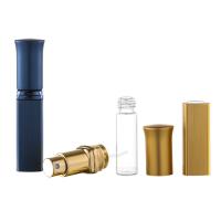 China 6ml Lipstick Tube Square Perfume Spray Pump Anodized Aluminum for sale