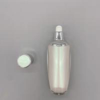 China Skin Toner Cosmetic Lotion Pump Oval Cylinder Plastic PS Acrylic Bottle for sale