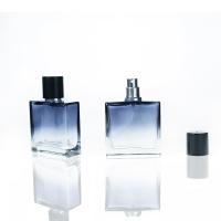 China 30ml 50ml Spray Pump Perfume Bottle Gradient Flat Square Glass Empty for sale