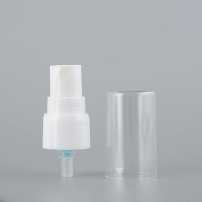 China Plastic Press Makeup Water Perfume Fine Mist Sprayer Head Translucent Half Cover for sale