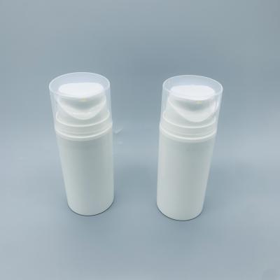 China White Plastic Press PP Airless Bottle Cosmetics Distribution for sale
