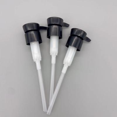China 2.8ml PET Plastic Dispenser Pump Black White Facial Cleanser Hair Conditioner for sale