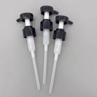 China 2.8ml PET Plastic Dispenser Pump Black White Facial Cleanser Hair Conditioner for sale