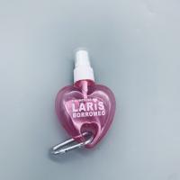 China Mini Heart Leaf Shape Cosmetic PET Bottle Hand Sanitizer With Keychain for sale