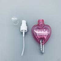 China Mini Heart Leaf Shape Cosmetic PET Bottle Hand Sanitizer With Keychain for sale