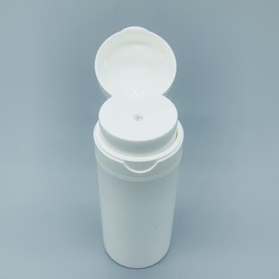 China Plastic White PP Airless Bottle For Cosmetic Packaging 50ml for sale