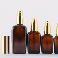 China Glass Square Spray Oil Pump Bottles 10ml  To 100ml for sale