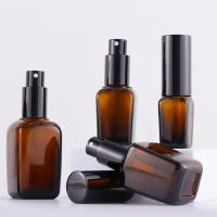 China Glass Square Spray Oil Pump Bottles 10ml  To 100ml for sale