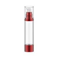 China Vacuum bottle Cosmetic lotion bottle anodized vacuum bottle with large ring base Acrylic Airless Bottle for sale