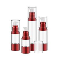 China Vacuum bottle Cosmetic lotion bottle anodized vacuum bottle with large ring base Acrylic Airless Bottle for sale