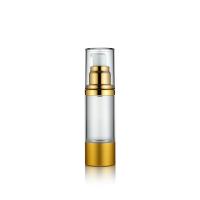 China Anodized aluminum head cap vacuum bottle cosmetics in 15ml 20mlALUM plastic vacuum bottle for sale