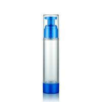China Anodized aluminum head cap vacuum bottle cosmetics in 15ml 20mlALUM plastic vacuum bottle for sale