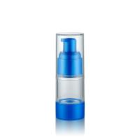 China Anodized aluminum head cap vacuum bottle cosmetics in 15ml 20mlALUM plastic vacuum bottle for sale