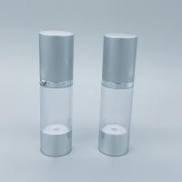 China Silver transparent PP airless lotion pump bottle cosmetic packaging lotion essence for sale
